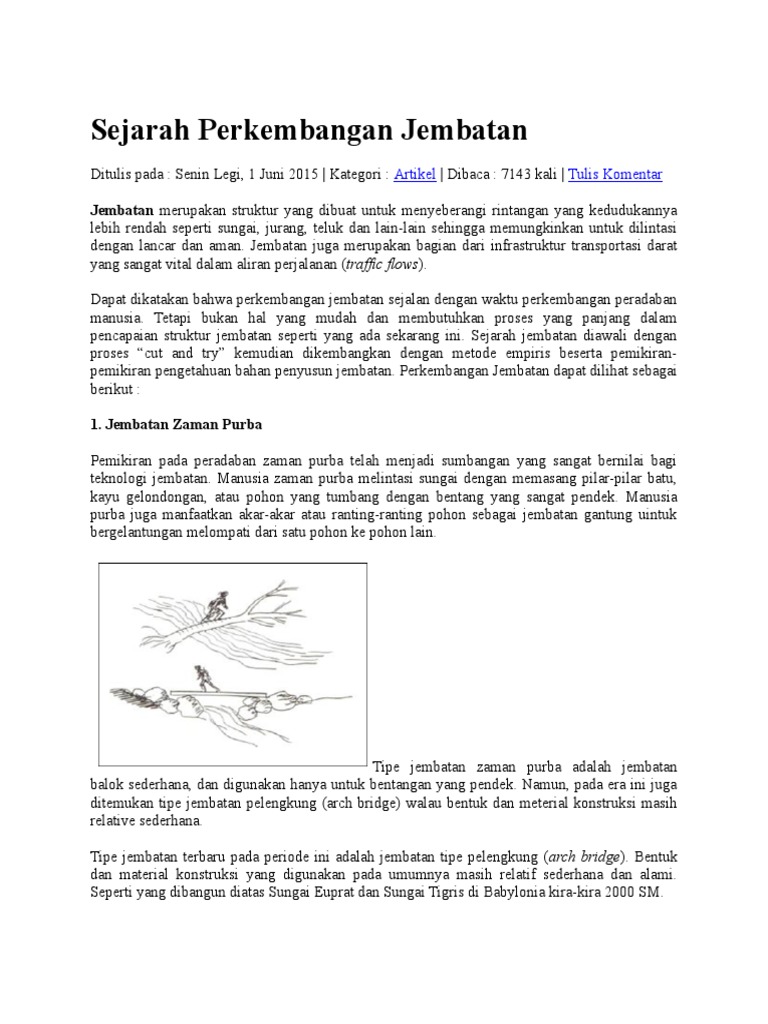 Sejarah Perkembangan Jembatan 2 | PDF Sejarah Perkembangan Jembatan 2 | PDF