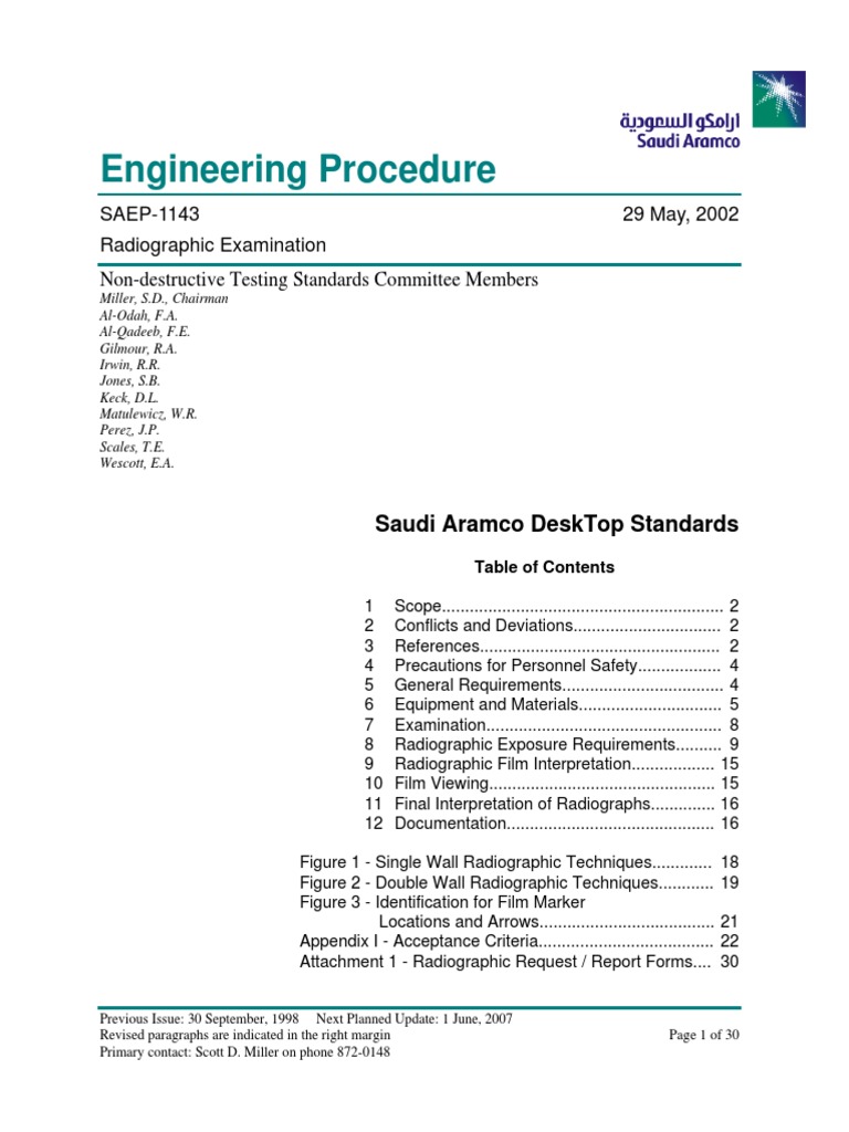 Saep 1143 | PDF | Nondestructive Testing | Radiography