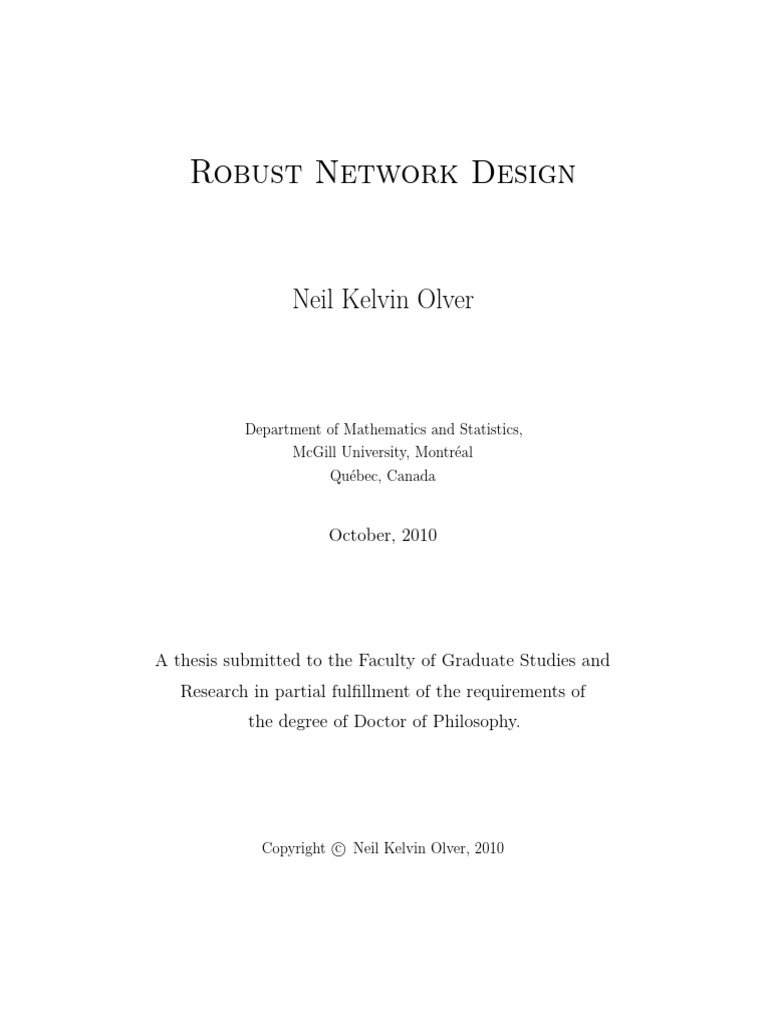 Robust Network Design Pdf Mathematical Optimization Linear Programming