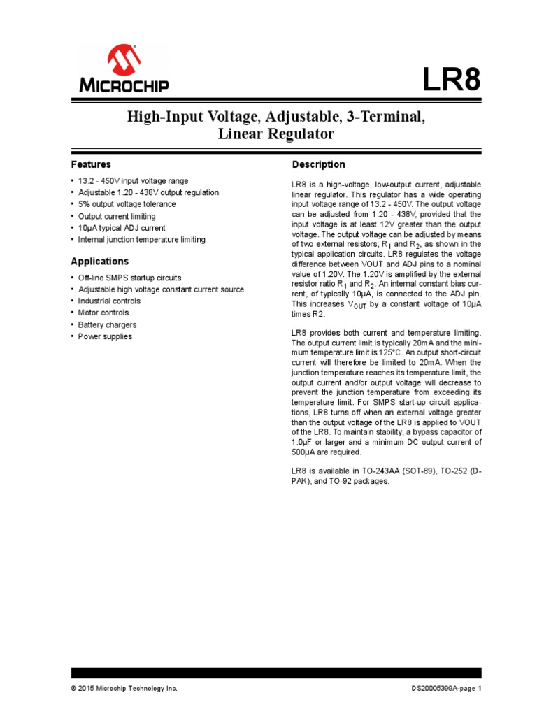 PDF LR8 Microchip | PDF | Electricity | Electrical Engineering