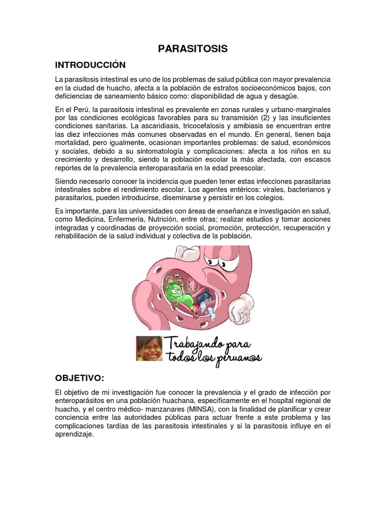 Parasitosis | PDF | Diarrea | Heces