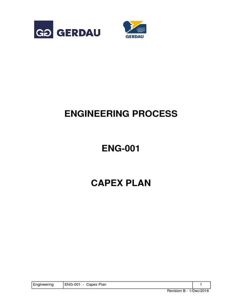 ENG-001 - Capex Plan | PDF | Reliability Engineering | Economies