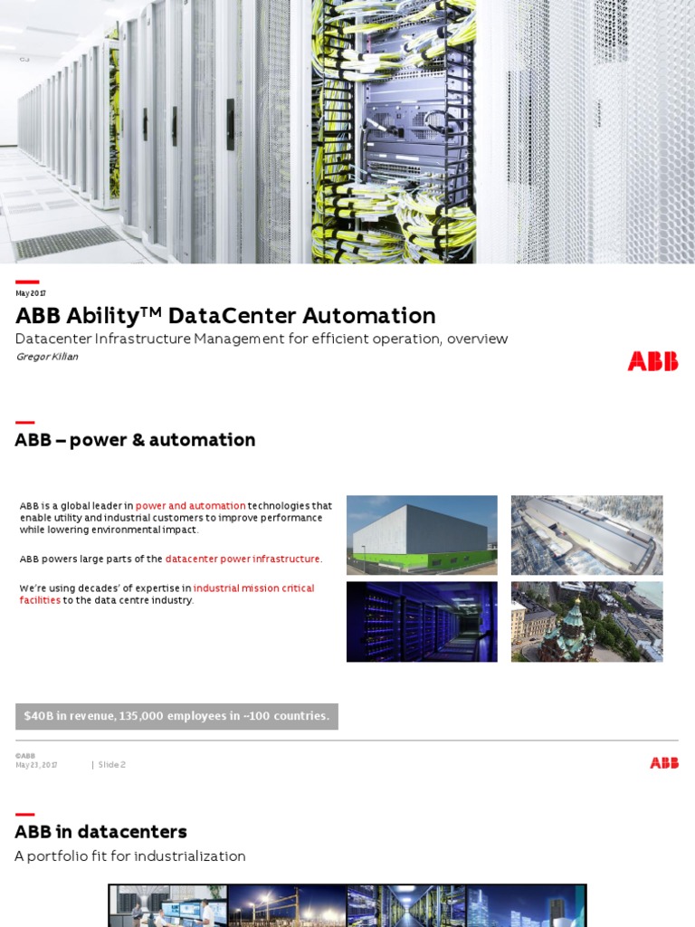 Abb Ability Datacenter Automation: Datacenter Infrastructure Management ...