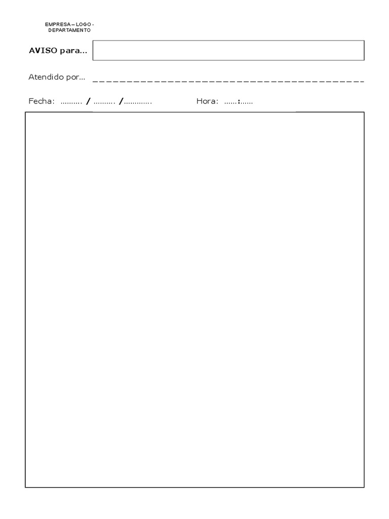 Plantilla de AVISOS para | PDF