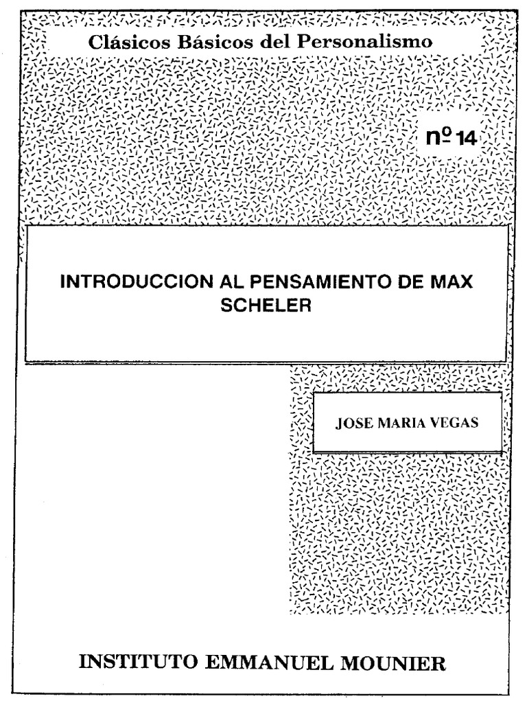 Introducion Al Pensamiento de Max Scheler PDF | PDF | Intuición ...
