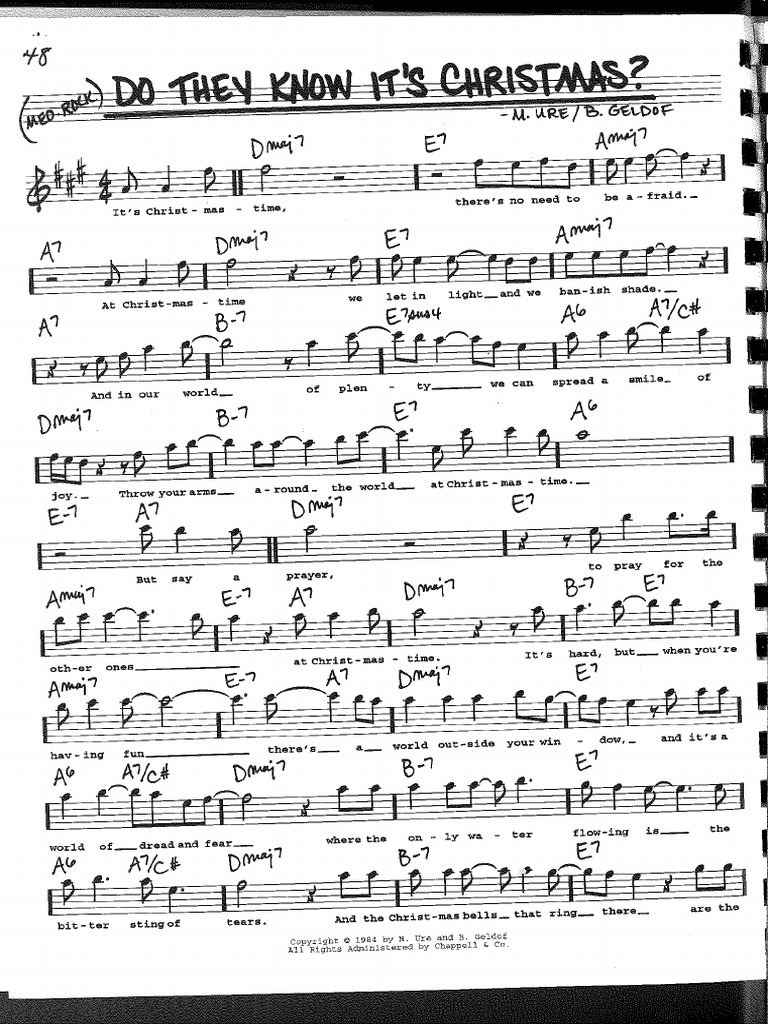 Do They Know Its Christmas - Alto Sax | PDF