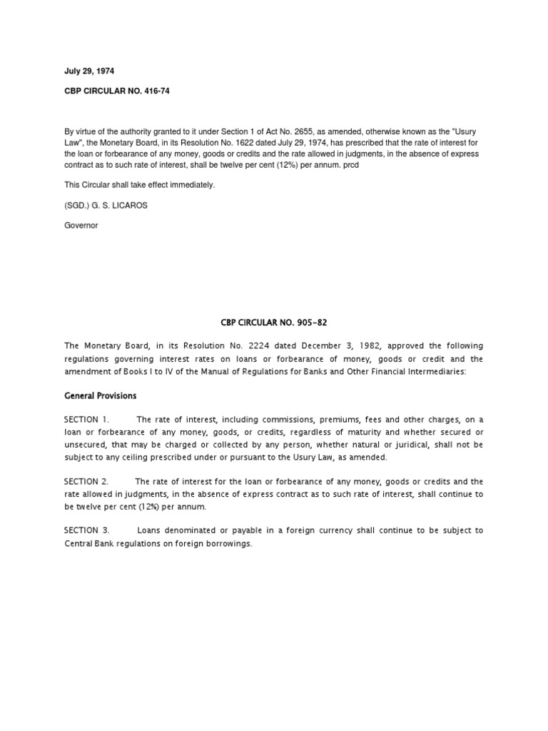 CBP Circular No 905 and 905 82 | PDF