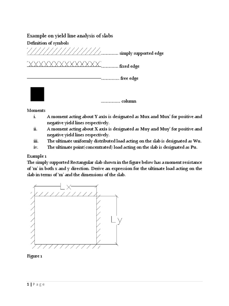 Example On Yield Line Analysis of Slabs | PDF | Cartesian Coordinate ...