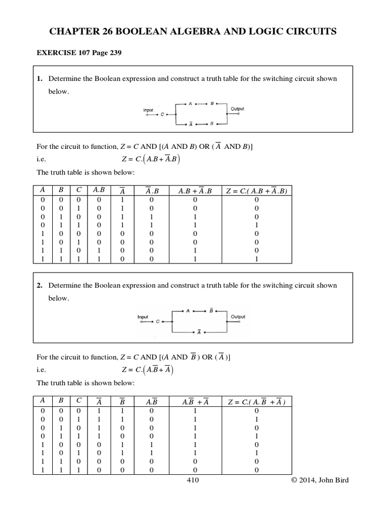 Boolean Algebra Problems Pdf Pdf Boolean Algebra Teaching Mathematics
