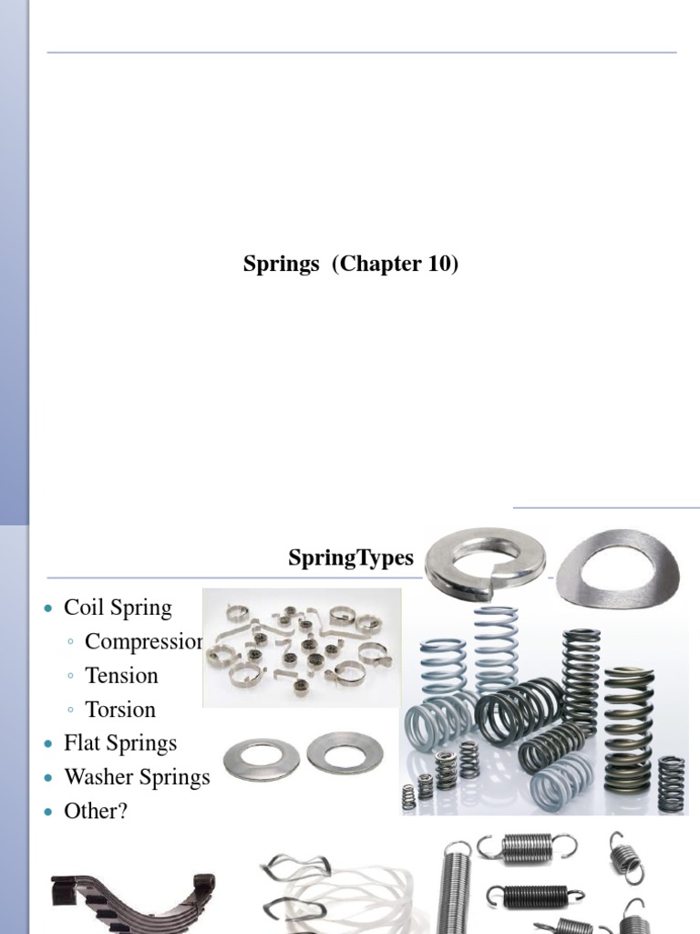 Springs CH 10 Compression | PDF | Strength Of Materials | Fatigue ...