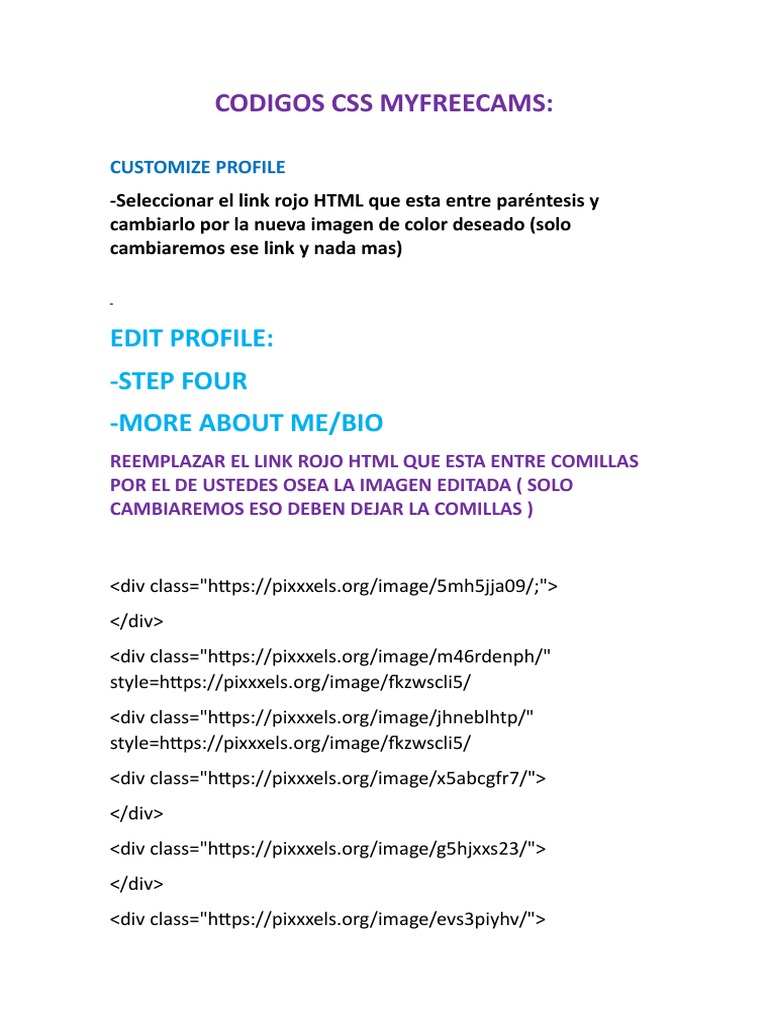 Codigos Css Myfreecams | PDF