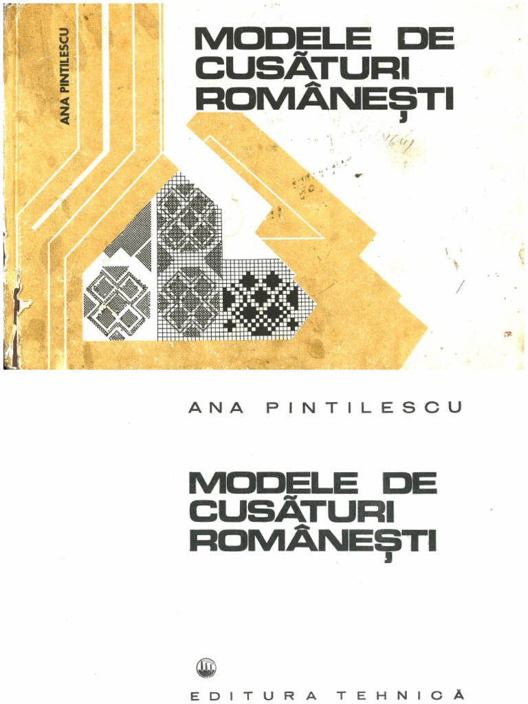 Modele de Cusaturi Romanesti Ana Pintilie Ed Tehnica 1977 PRINTATA PDF ...