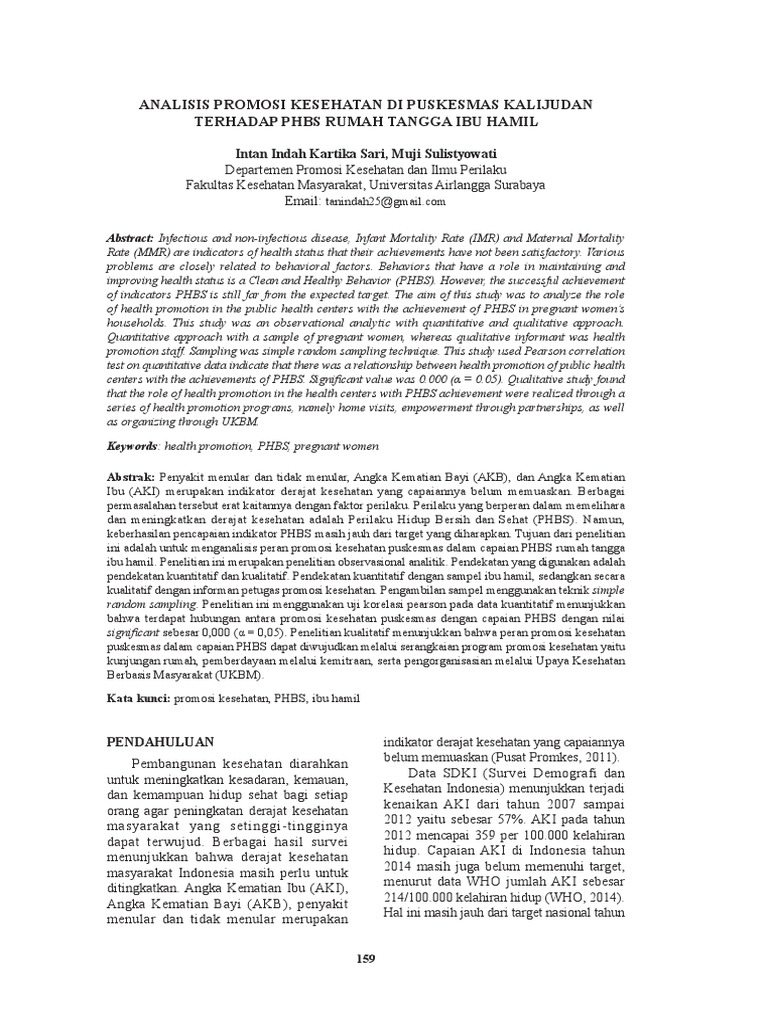 Peran Promosi Kesehatan Puskesmas PHBS | PDF | Pengembangan Diri | Kesehatan Holistik