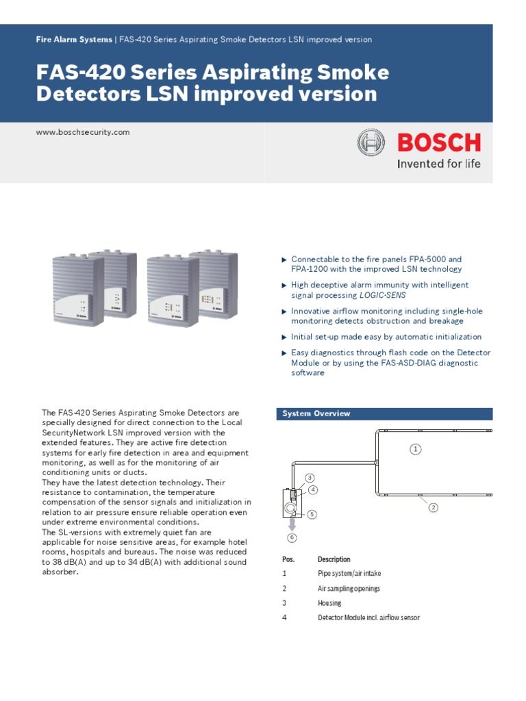 FAS 420 Data Sheet | PDF | Sensor | Smoke