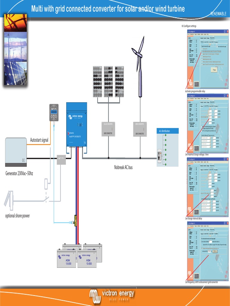 victron energy: Autostart signal | Electrical Grid | Power Inverter