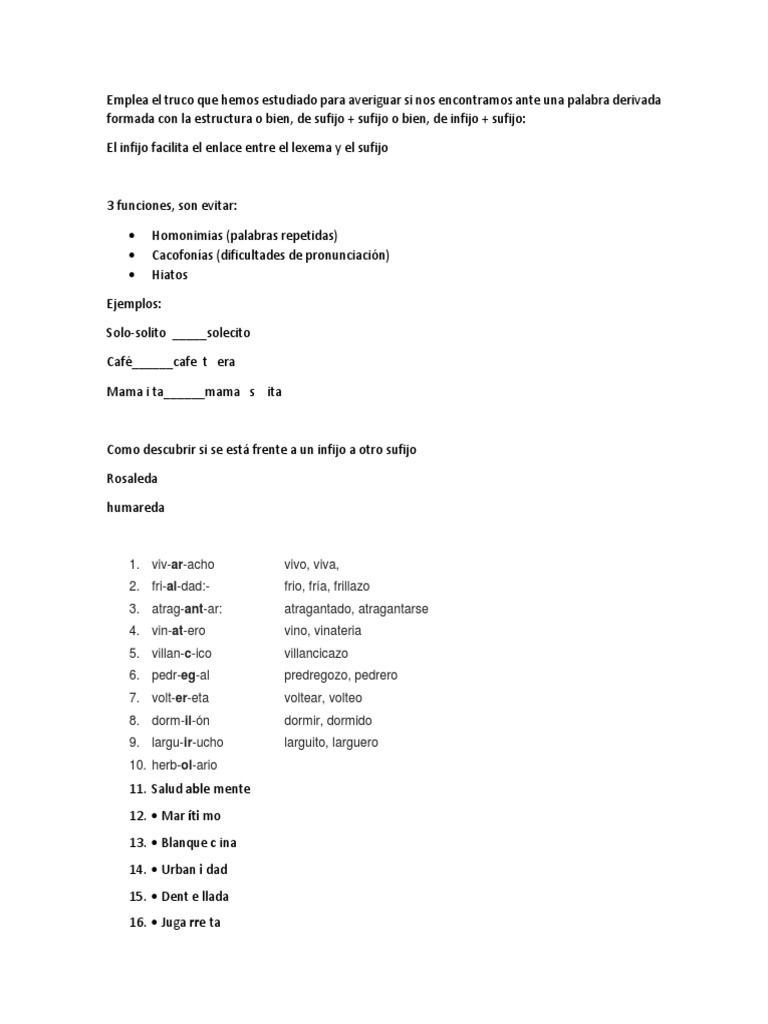 Infijos | PDF | Ciencia y matemáticas