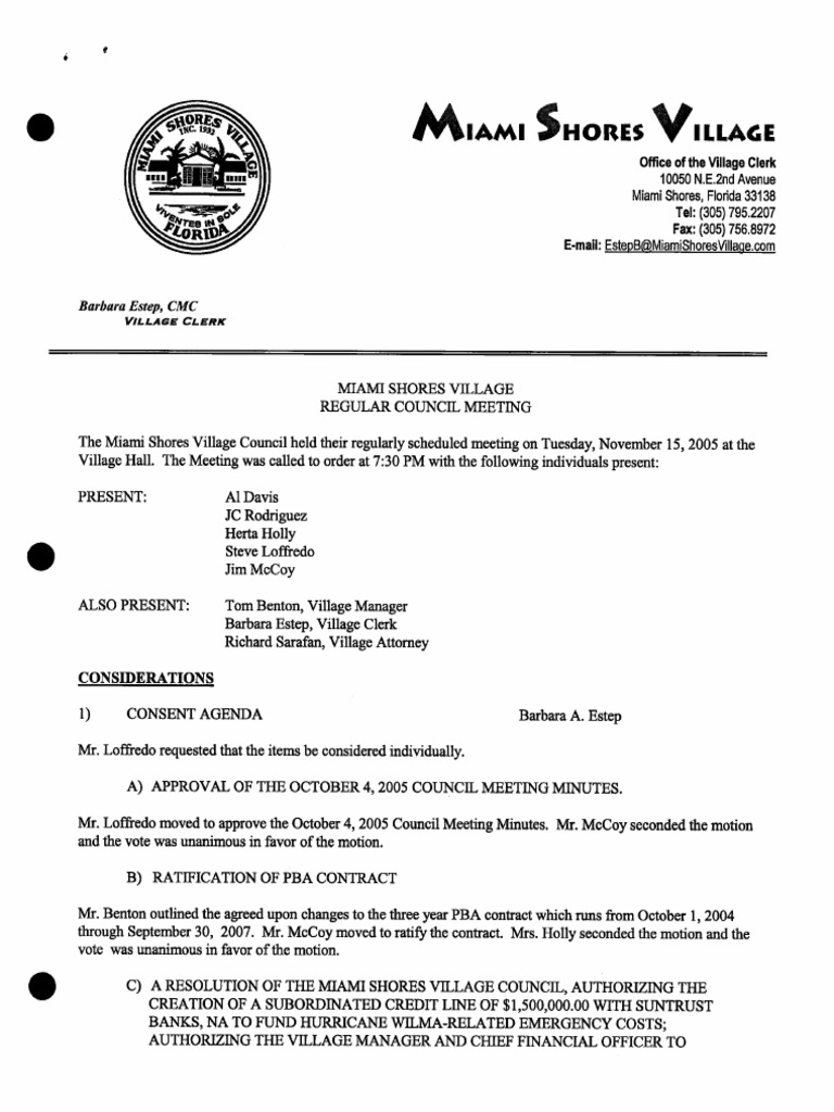 Miami Shores Village: Barbara Estep, CMC | PDF | Local Ordinance ...
