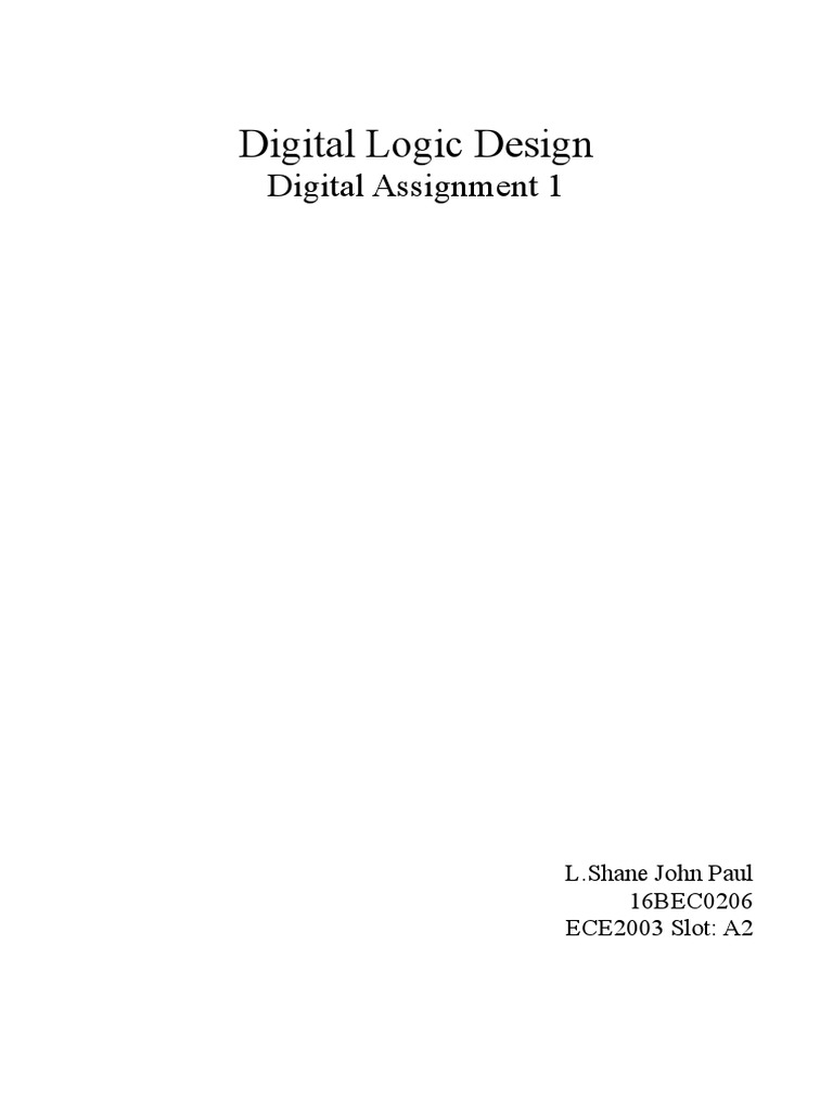 Digital Logic Design | PDF