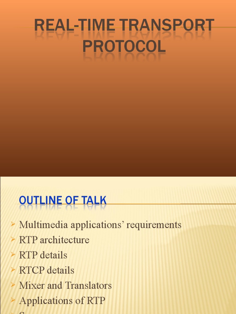 RTP | PDF | Internet Architecture | Electronics