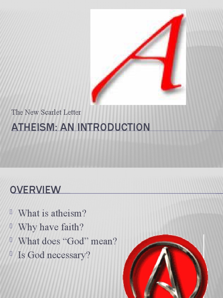 Atheism: An Introduction: The New Scarlet Letter | PDF | Atheism ...