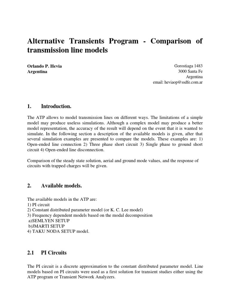 Transmission Line Models | PDF | Electrical Network | Electrical ...