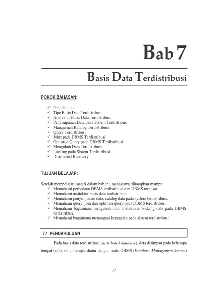 Basis Data Terdistribusi PDF | PDF | Komputer