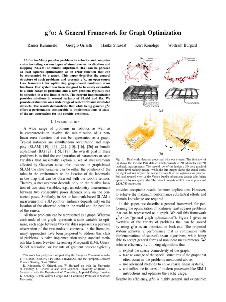 G2o-A General Framework For Graph Optimization PDF | PDF | Mathematical ...