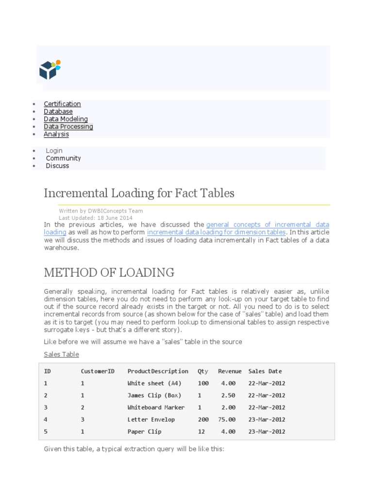 How To Load Fact Tables | PDF | Data Warehouse | Oracle Database