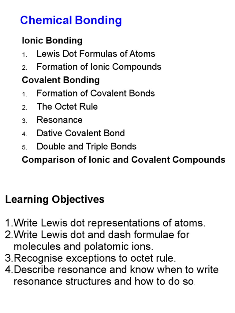 Ionic and Covalent Bondings - 48 Slides | PDF | Ionic Bonding ...