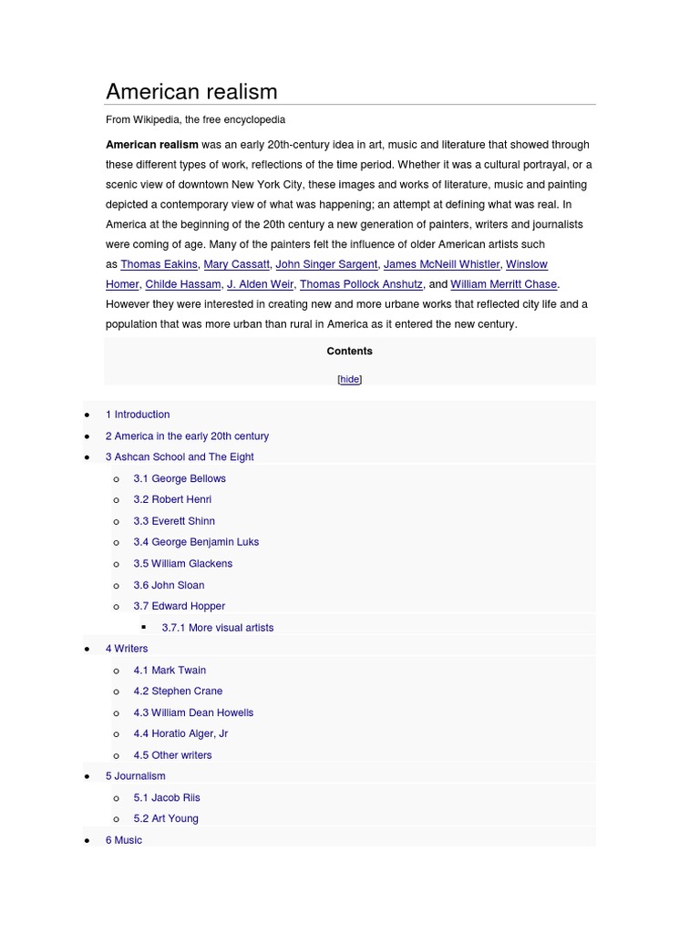 American Realism | PDF | Huckleberry Finn | Paintings