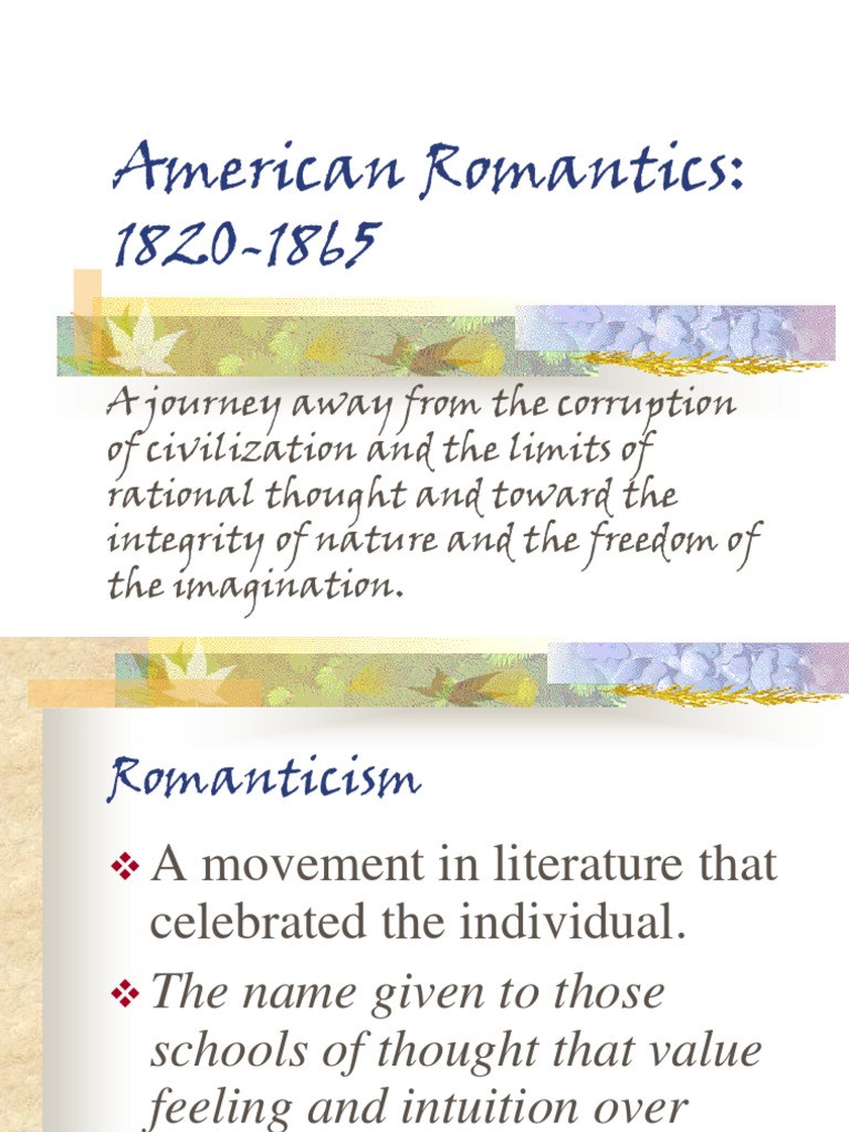 American Romantics: 1820-1865 | PDF | Romanticism | Poetry