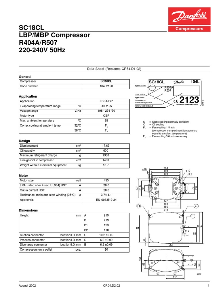 Sc18cl Comp Unicond Enfriador | PDF | Gas Compressor | Engineering ...
