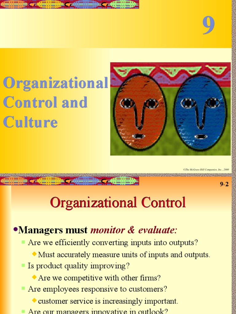 Chpt09 (1) Organizational Control and Culture | PDF | Goal ...