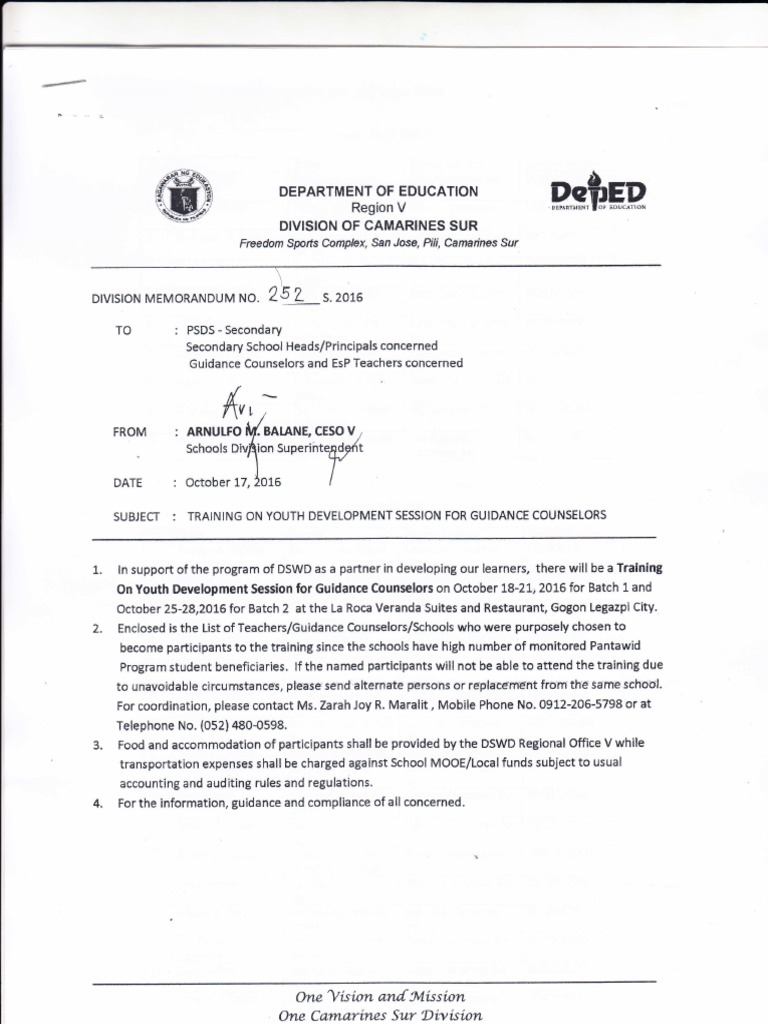 Freedom Sports Complex, San Camarines: Division | PDF | Schools | Business