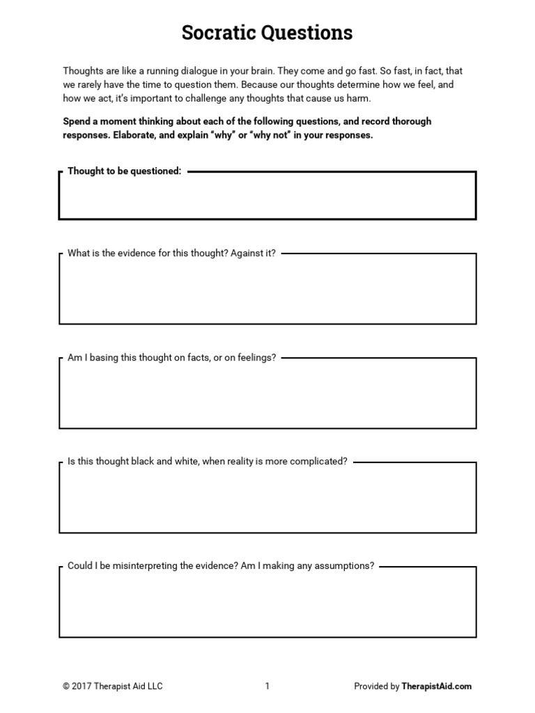 Socratic Questioning PDF | PDF