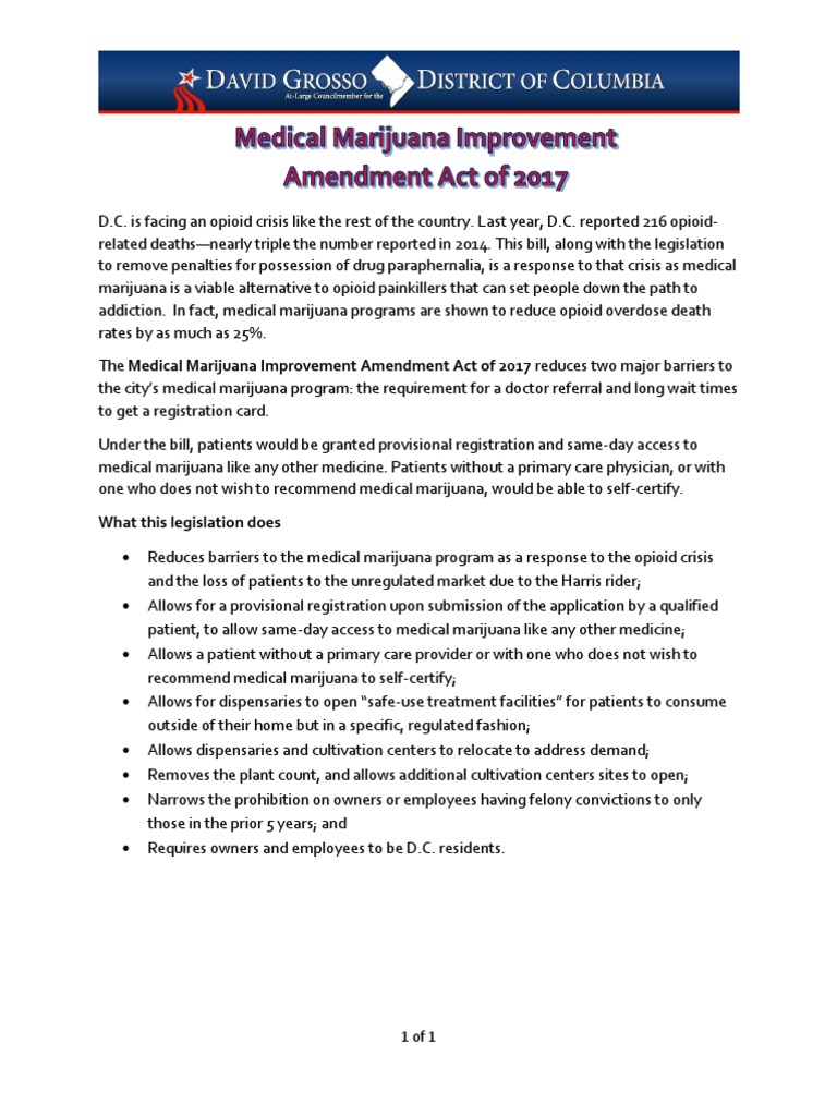 FACT SHEET Medical Marijuana Improvement | PDF