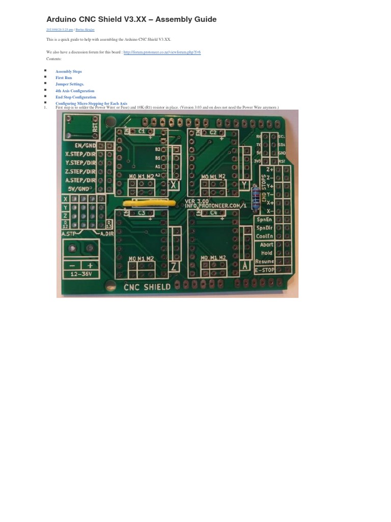 Arduino Uno CNC Shield | PDF | Arduino | Numerical Control