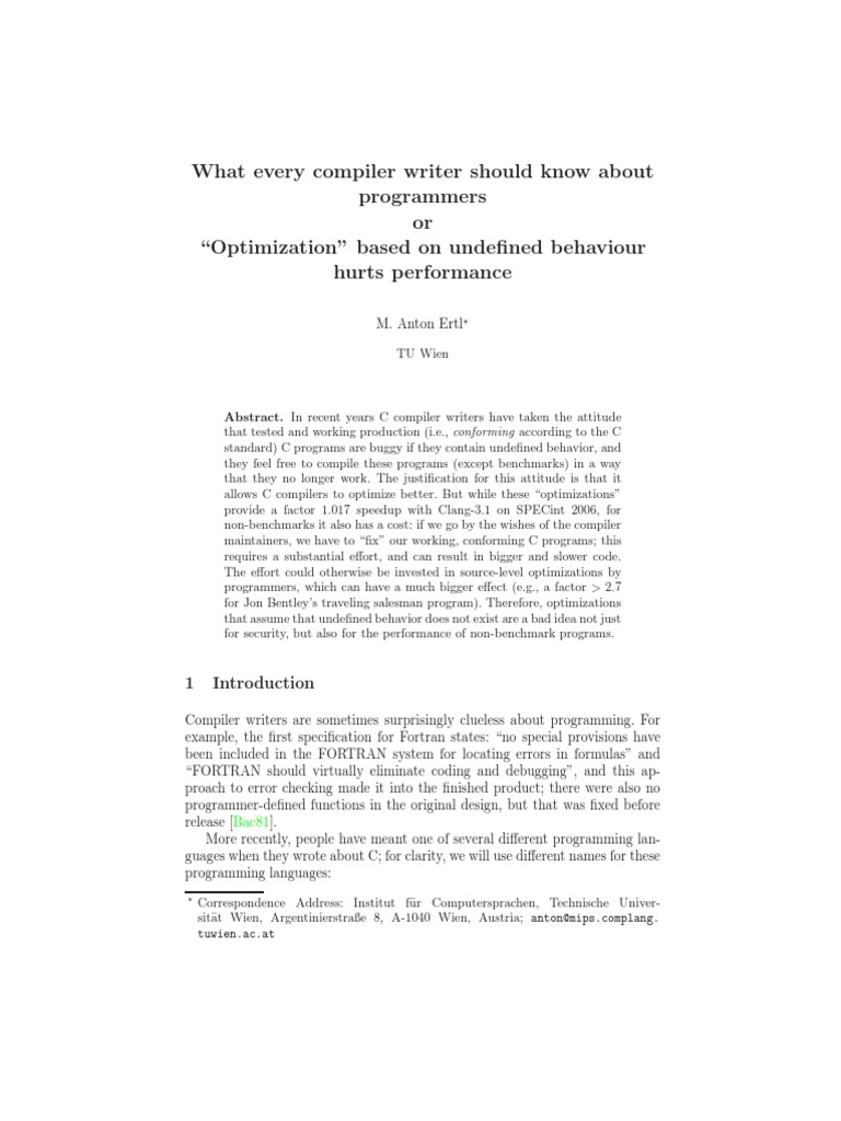 What Every Compiler Writer Should Know About Programmers or ...