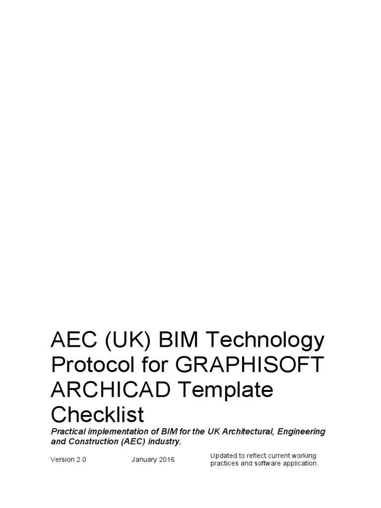 Archicad Template Checklist v2 0 | PDF | 3 D Computer Graphics ...