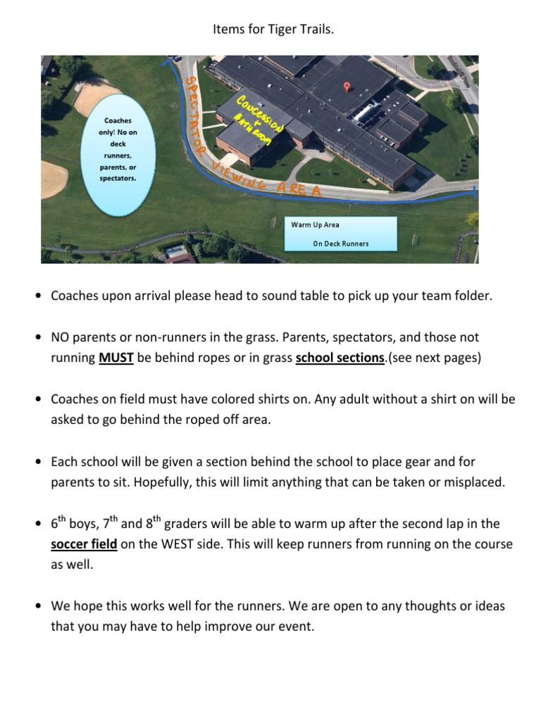 Tiger Trails Event Guidelines and Info | PDF | Sports | Leisure