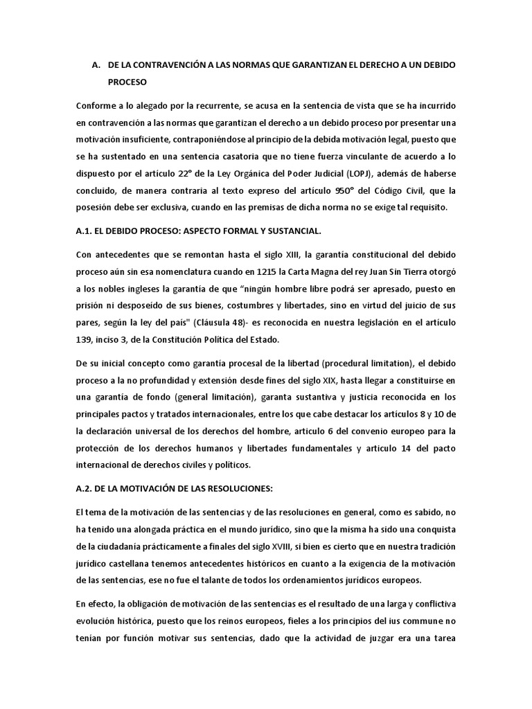 De La Contravención A Las Normas Que Garantizan El Derecho A Un Debido ...