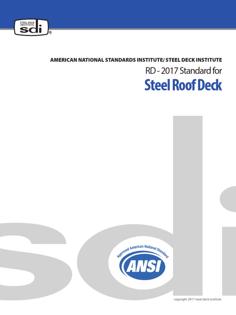 Ansi Sdi RD 2017 Standard | PDF | Welding | Construction
