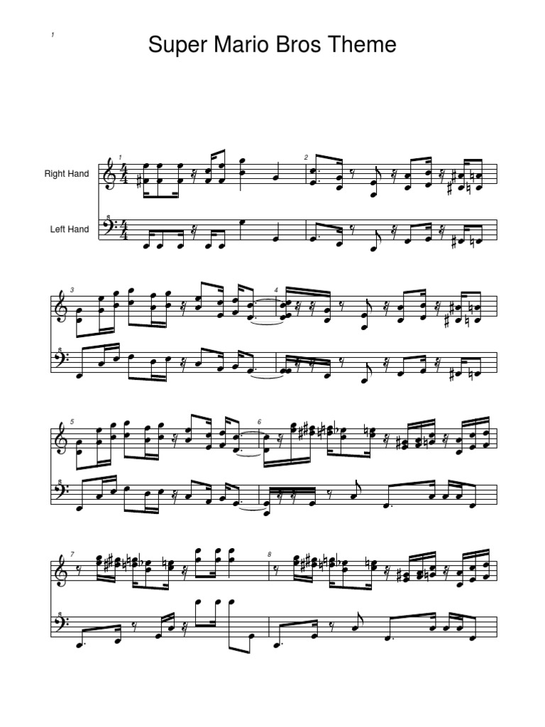 Super Mario Bros.-Theme Song | PDF