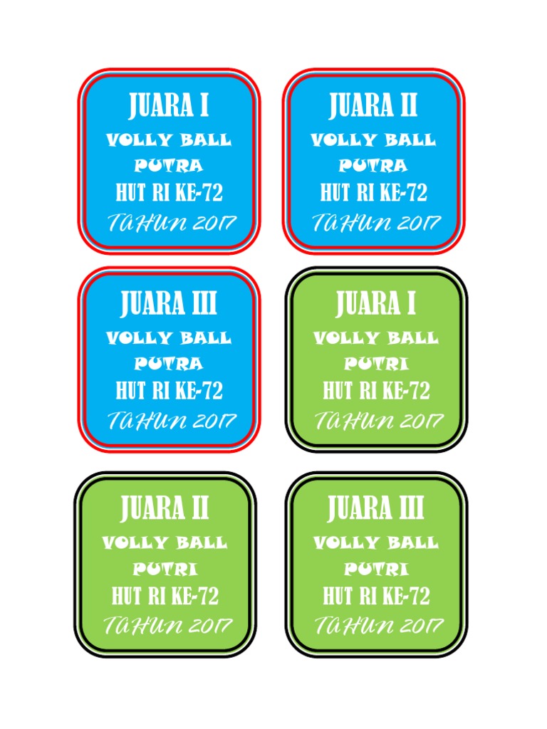 Label Piala Juara | PDF