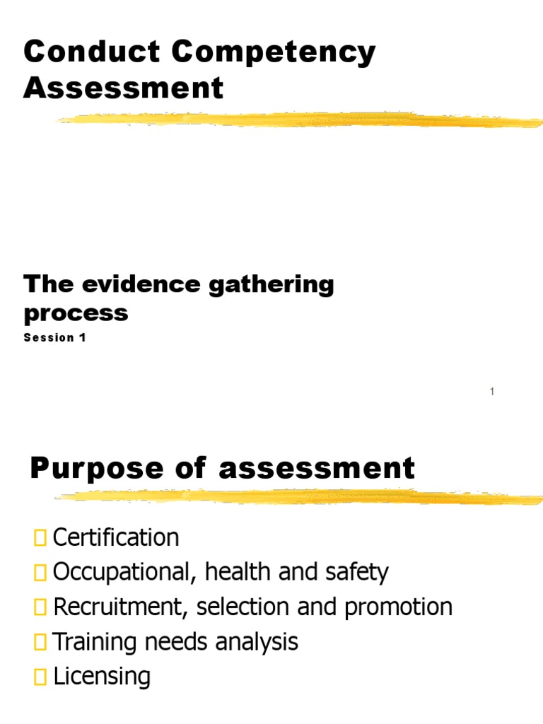 Session1 Conduct Assessment | PDF