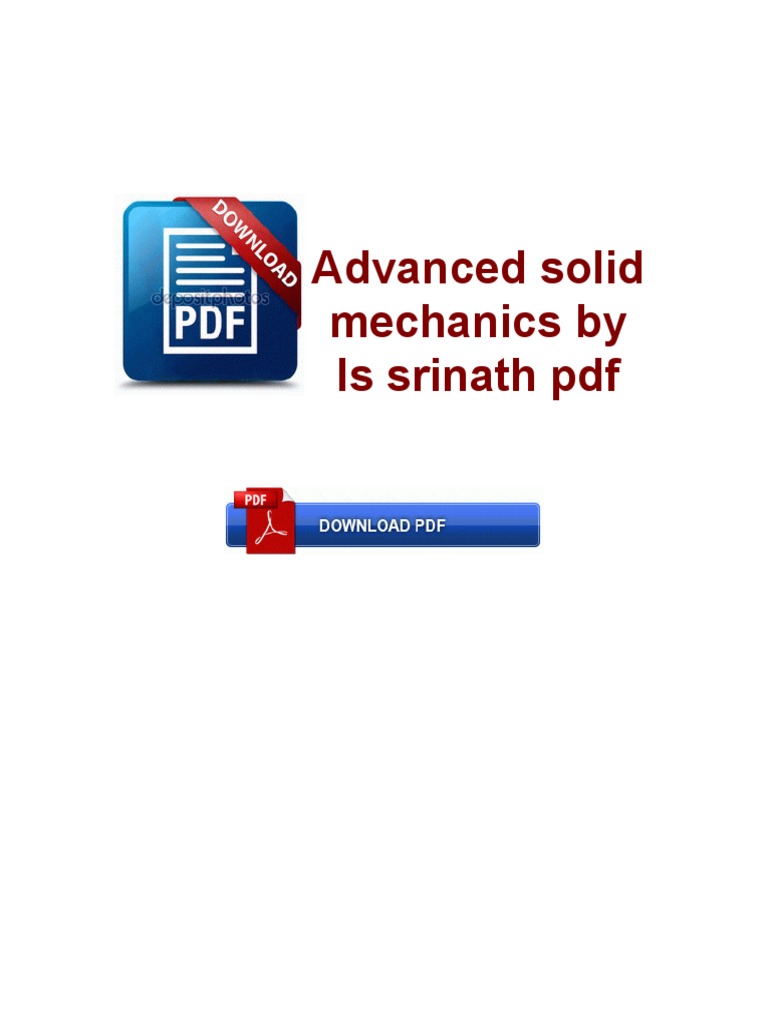 Advanced Solid Mechanics by Ls Srinath PDF | PDF | Windows 10 | Microsoft Windows