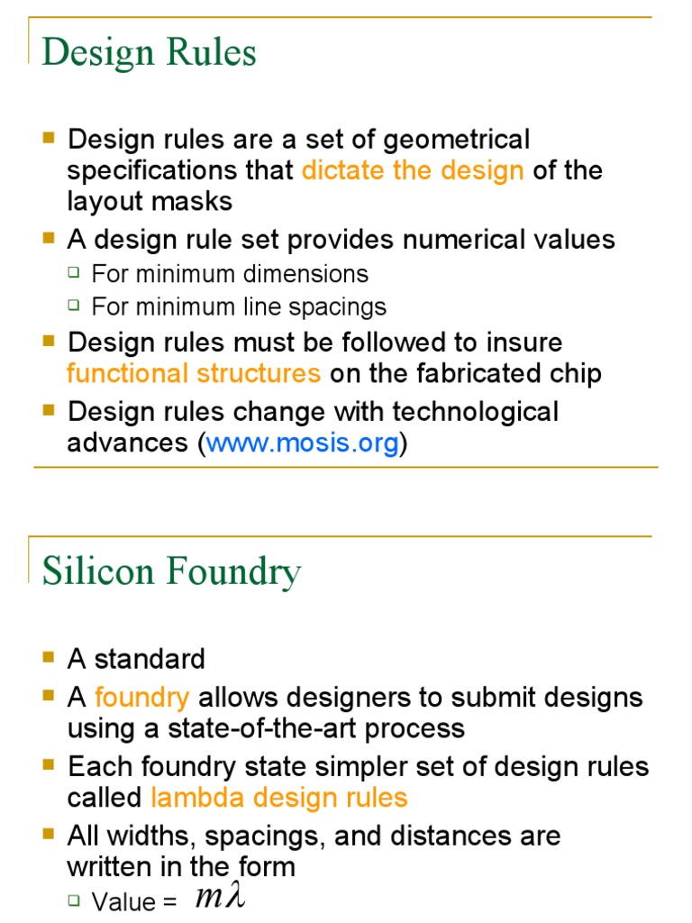 Design Rules | PDF | Implant (Medicine) | Cmos