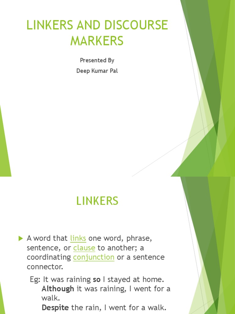 Linking Words and Discourse Markers | PDF | Sentence (Linguistics) | Discourse