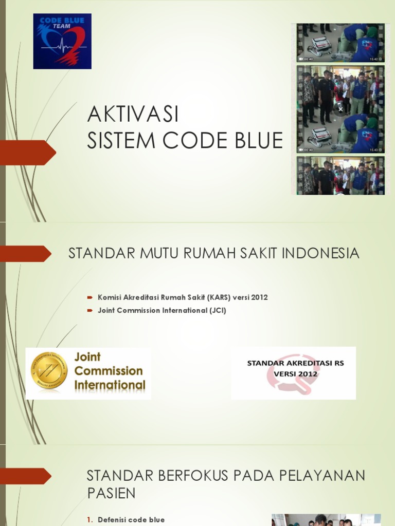 Aktivasi Code Blue | PDF | Kesehatan Holistik | Sains & Matematika