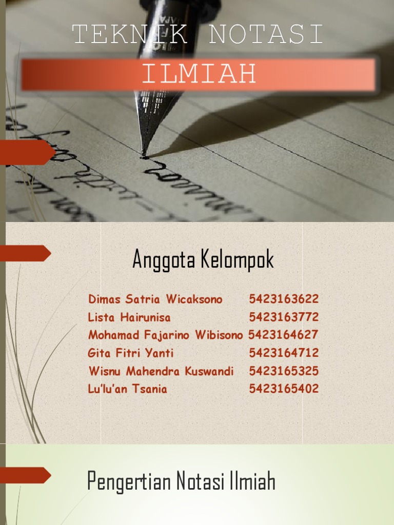 Teknik Notasi Ilmiah | PDF